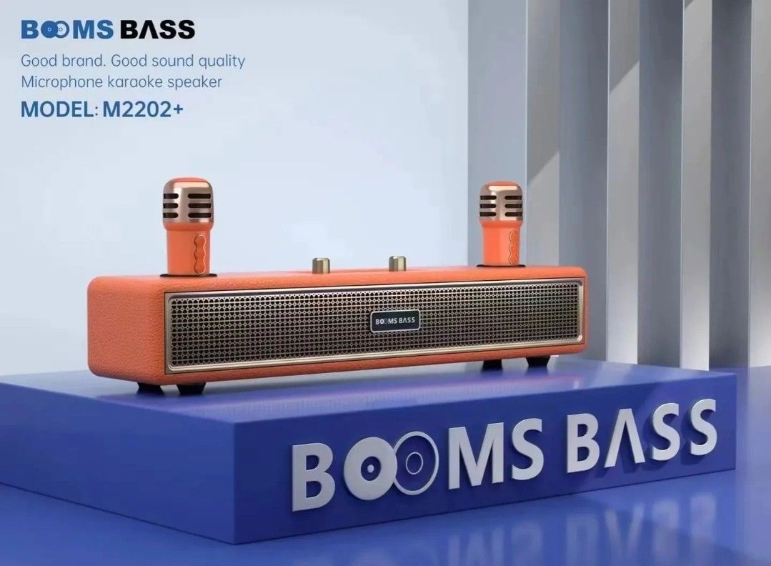 Booms Bass Karaoke Speakers with 2 Mic, Audio, Portable Audio ...