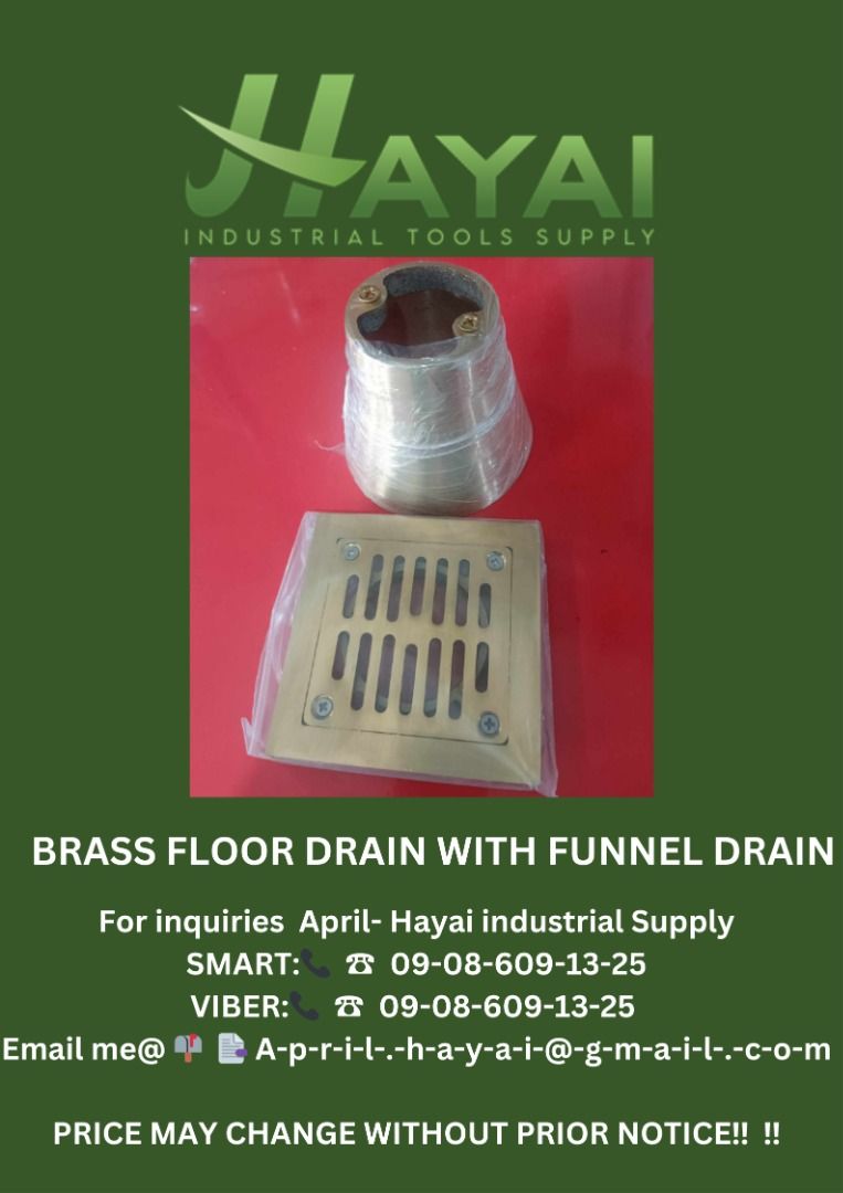 Brass floor drain with funnel drain, Commercial & Industrial ...