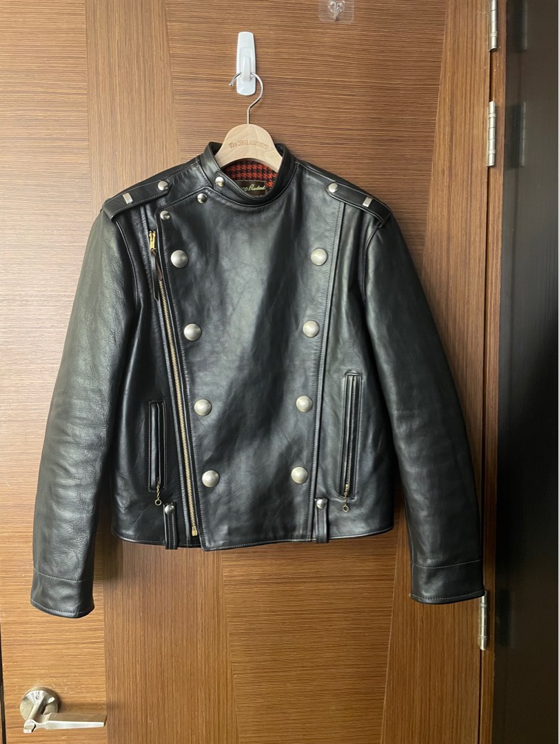 現貨全新BUCO J-31 最新版型 the real mccoy's 馬皮斜拉大排扣騎手夾克 皮衣外套, 他的時尚, 外套、夾克、大衣在旋轉拍賣