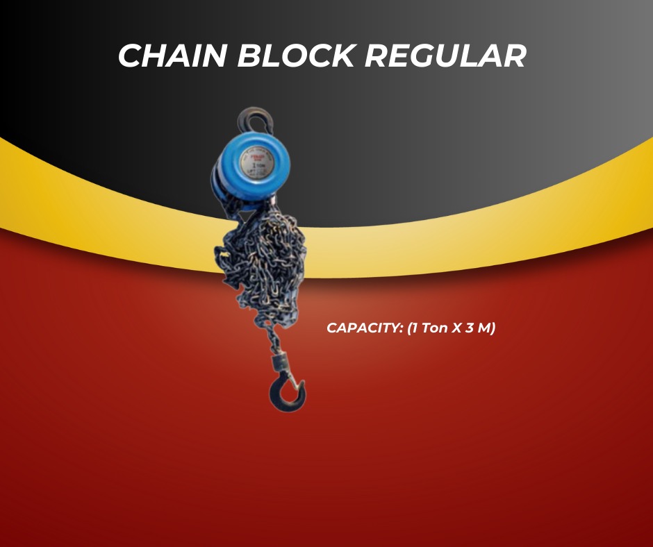 CHAIN BLOCK REGULAR (1 Ton X 3 M), Commercial & Industrial, Industrial ...