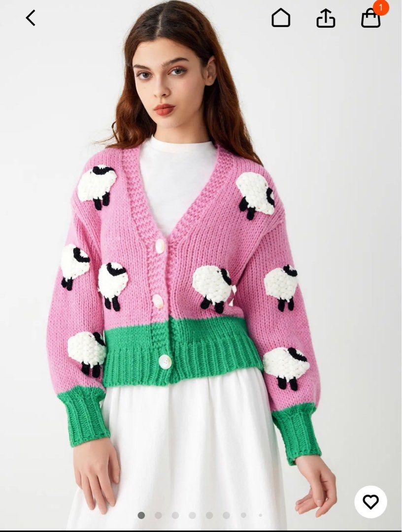 Cider knitted sheep cardigan, Women's Fashion, Coats, Jackets and ...