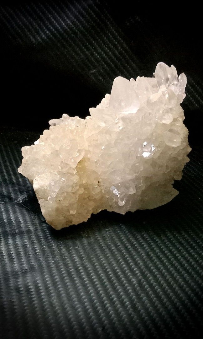 Clear and light pink Dogtooth Calcite crystal cluster, Antik, Pajangan ...