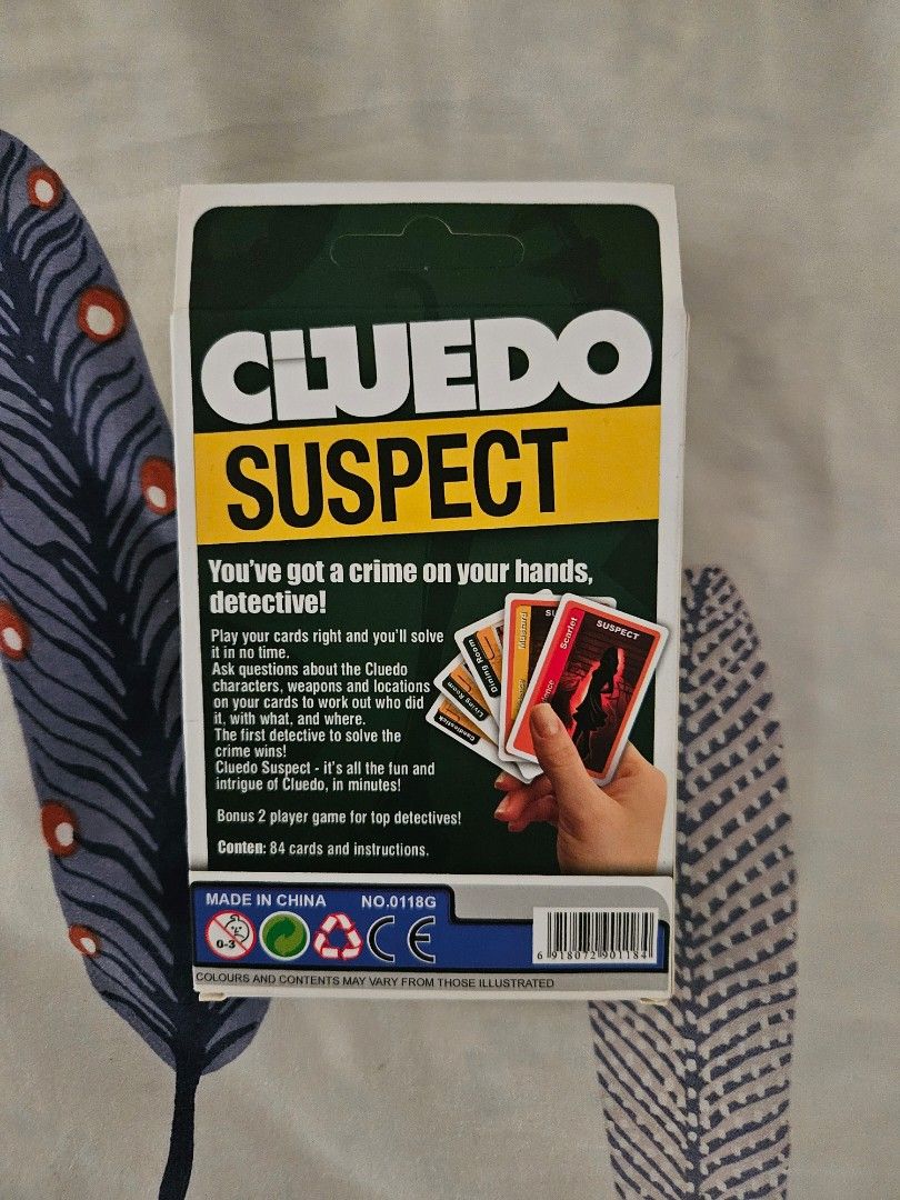 Cluedo card game, Hobbies & Toys, Toys & Games on Carousell