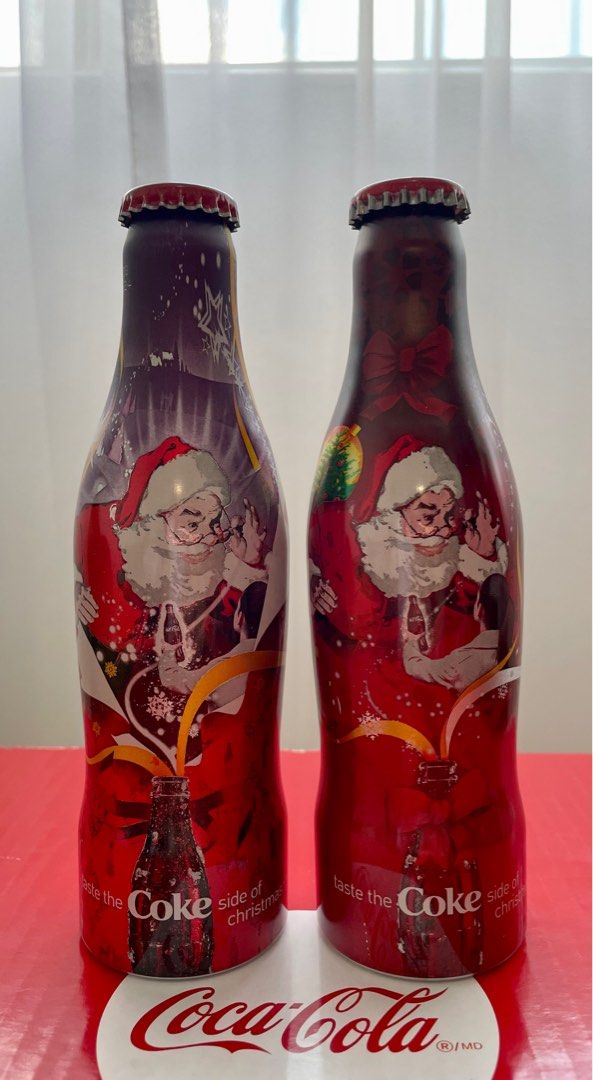 Coca-Cola Santa Claus Taste the Coke side of Christmas Set of 2 ...