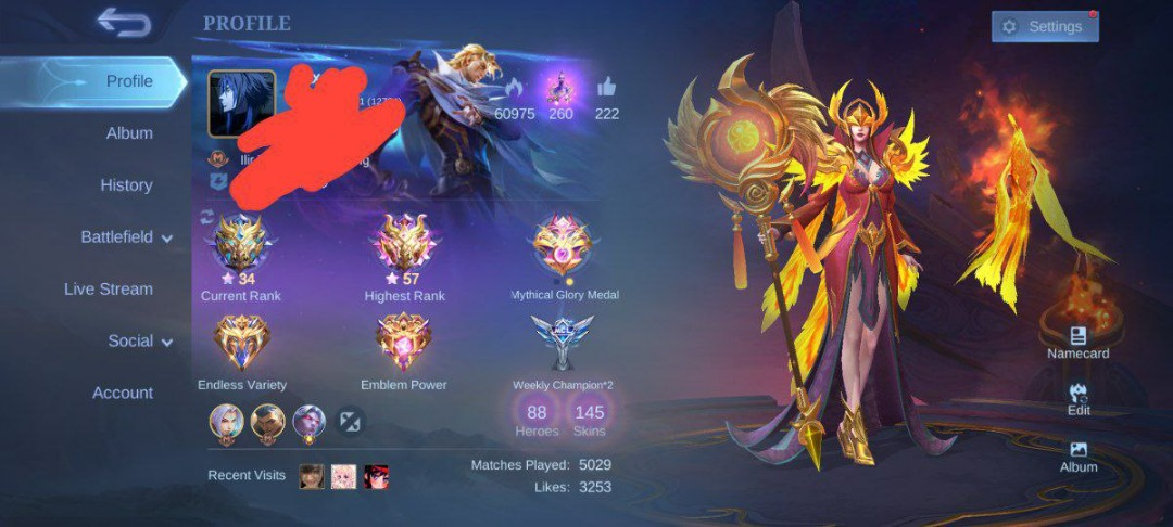 [Nego]Rare Skins MLBB account, Video Gaming, Gaming Accessories, In ...