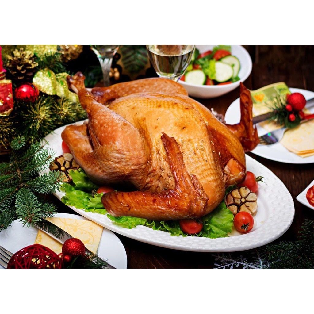 COMBO C EARLY BIRD Roasted Turkey(Whole)Serving Warm + Christmas LOG ...