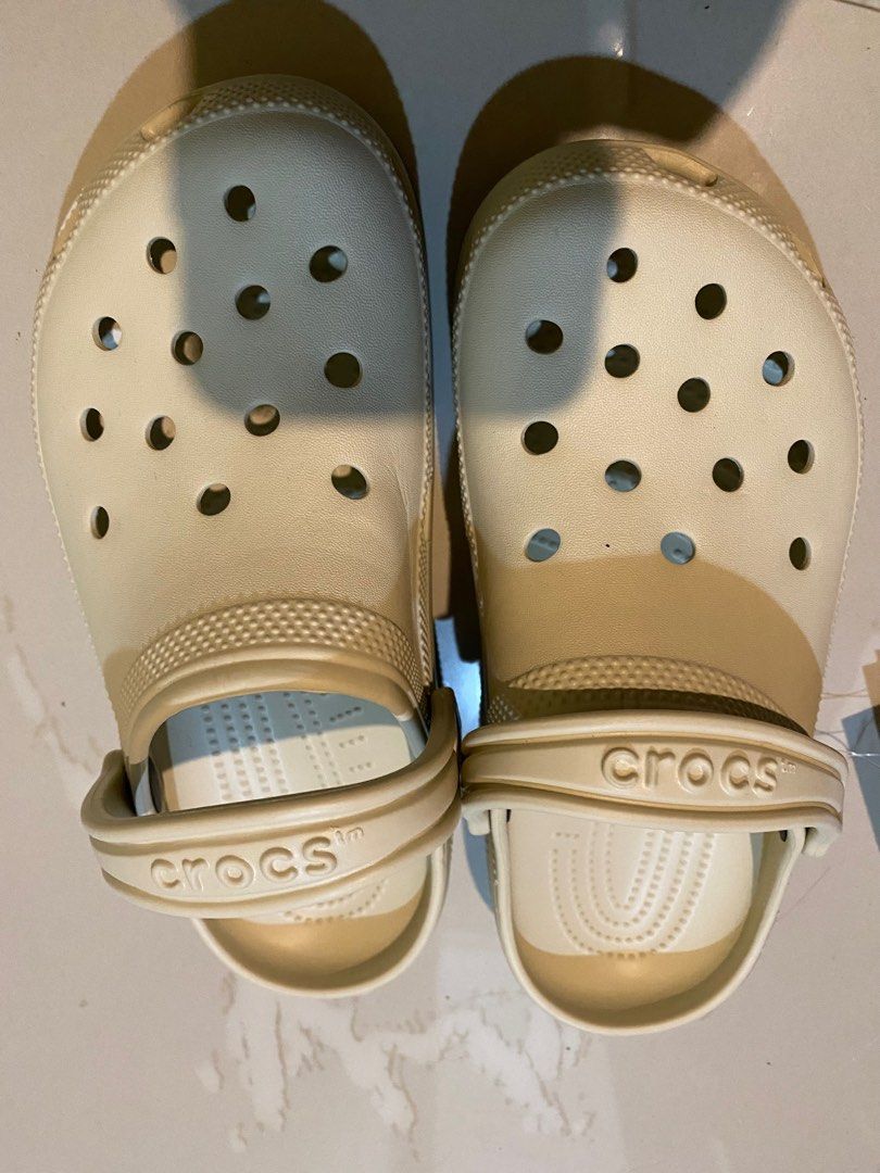 Crocs Classic Clog in Stucco, Women's Fashion, Footwear, Slippers and ...