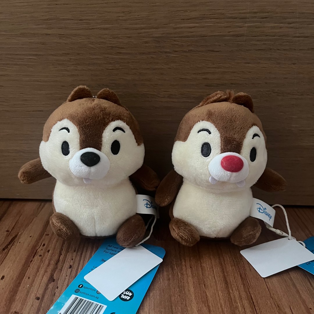 Disney 4" Chip and Dale Beanbag Plush Keychain Series, Hobbies & Toys ...