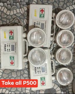 Emergency light (akari), Furniture & Home Living, Lighting & Fans ...