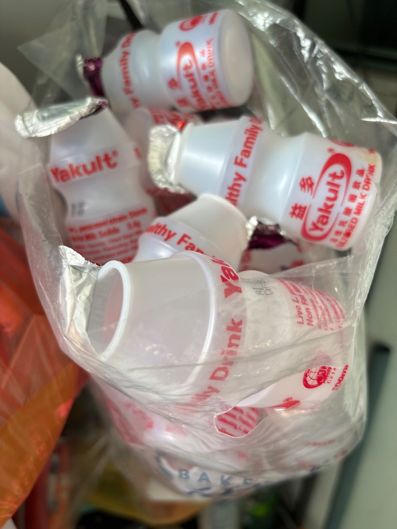 Empty Yakult bottles for kids craft, Babies & Kids, Infant Playtime on ...