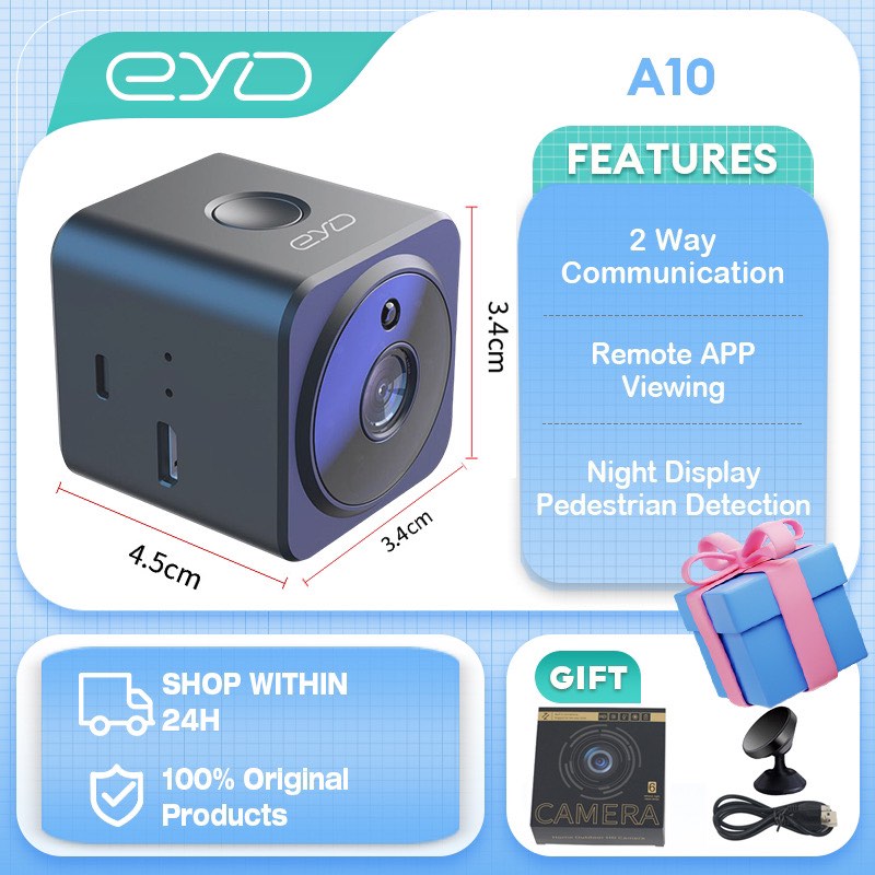 EYD A10 Mini Camera Wireless WIFI CCTV Built-in battery Spy Camera USB ...