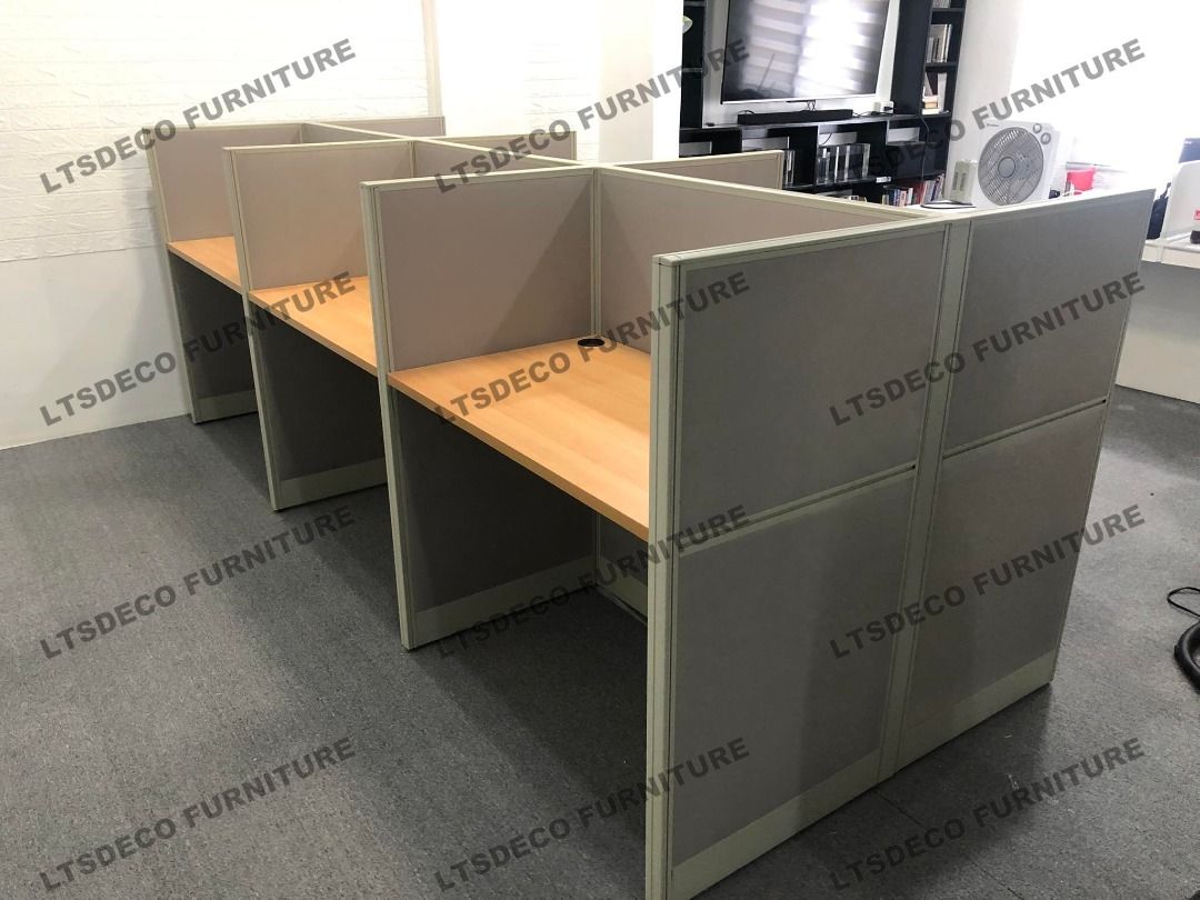 FISH BONE WORKSTATION | OFFICE PARTITION | FURNITURE MODULAR CUBICLE ...