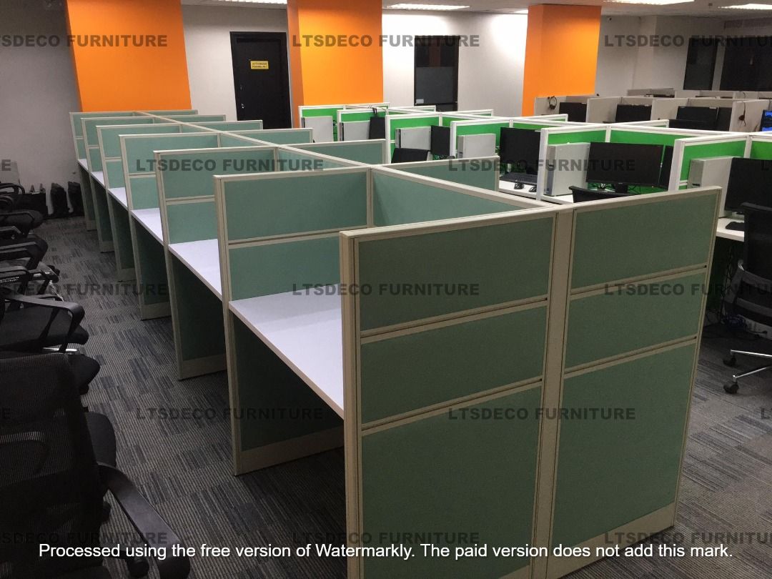 FISH BONE WORKSTATION | OFFICE PARTITION | FURNITURE MODULAR CUBICLE ...