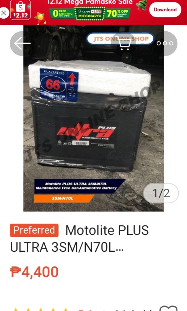For sale motolite ultra plus 3sm 70ah Car Battery, Car Parts & Accessories, Audio, Video, Alarm ...