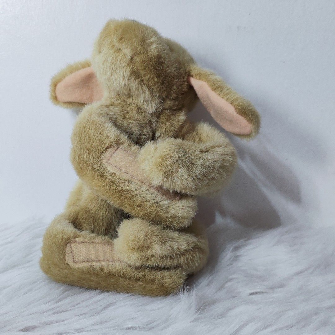 Furry Dog Plush with Velcro (can be attached to Bags/Seatbelts/cribs ...