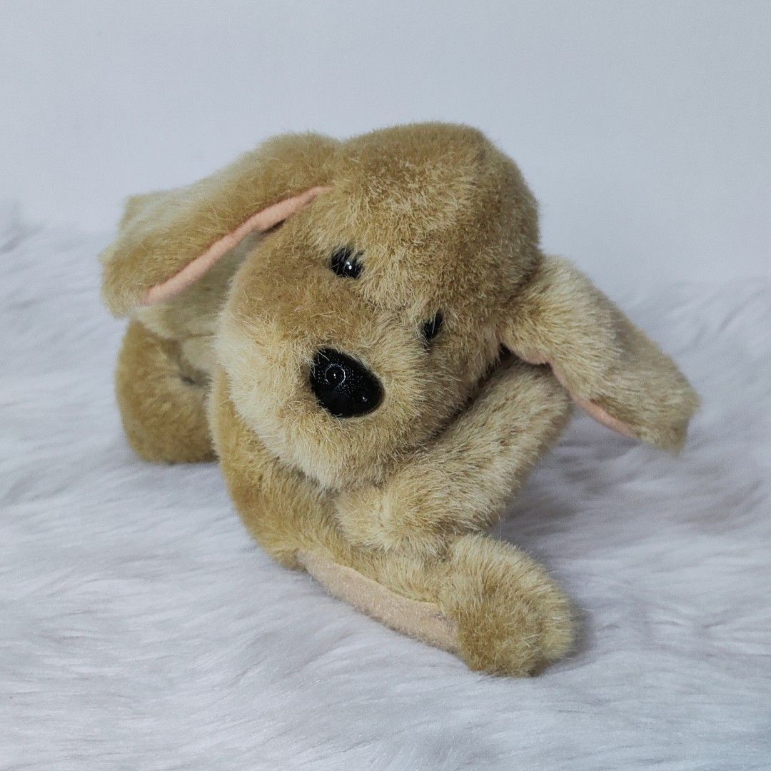 Furry Dog Plush with Velcro (can be attached to Bags/Seatbelts/cribs ...