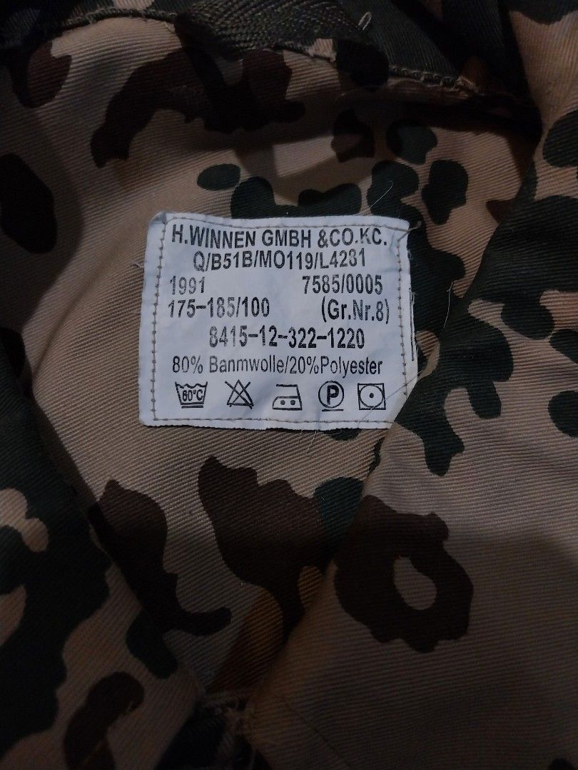 German Tropentarn Camo BDU jacket, Men's Fashion, Coats, Jackets and ...