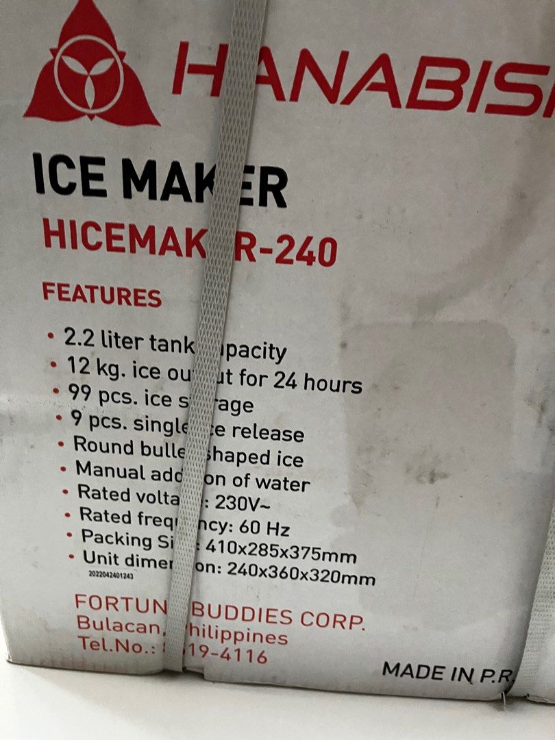 Hanabishi Ice Maker: Hicemaker-240, Furniture & Home Living ...