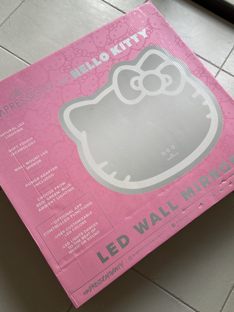 Hello Kitty Mirror Impressions Vanity, Furniture & Home Living, Home ...