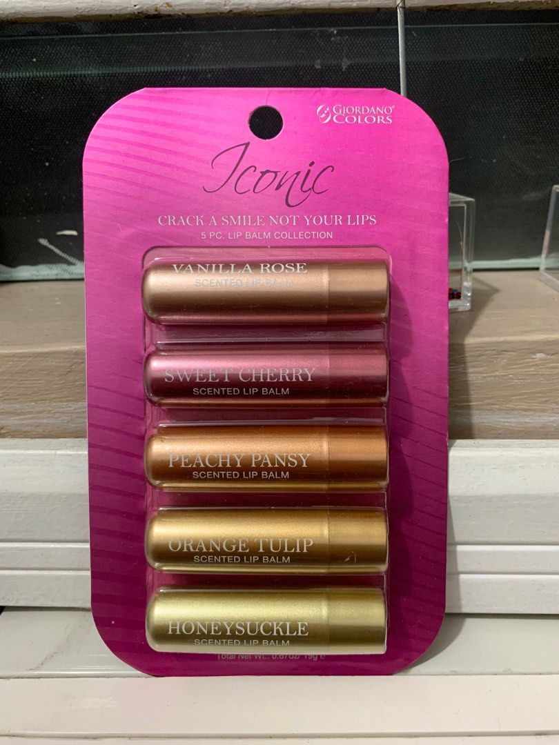 Iconic Giordano Colors Scented Lip Balm SET, Beauty & Personal Care ...