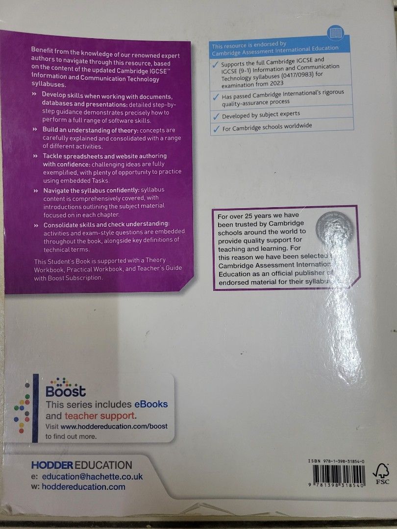 Ict Igcse Information And Communication Technology 3rd Edition Textbook