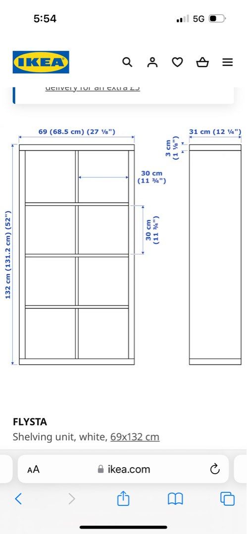 IKEA FLYSTA Shelf 4x2 , Furniture & Home Living, Furniture, Shelves ...