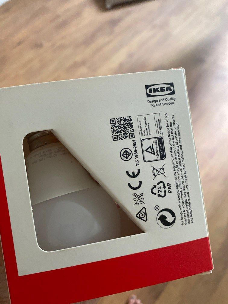 IKEA Solhetta LED bulb E27 806 lumen, globe opal white, 4000 K, Furniture & Home Living ...