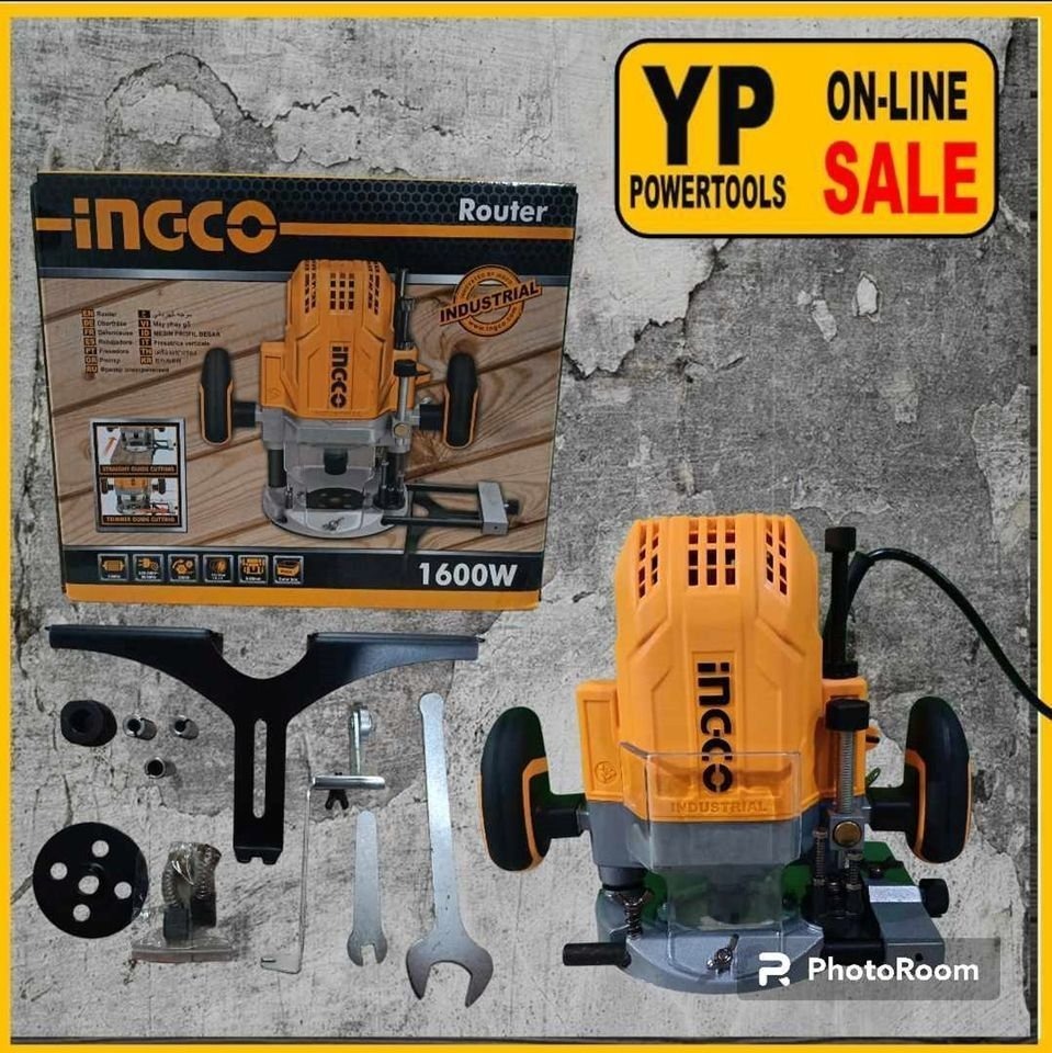 INGCO Industrial Electric Wood Router RT160028 (Orange), Commercial ...