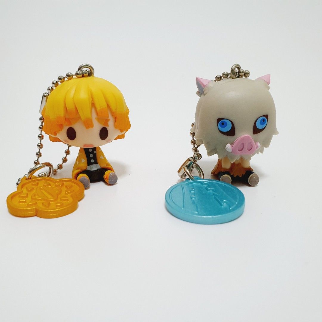 Demon Slayer: Kimetsu no Yaiba Zenitsu Inosuke Chokonokko Mascot Figure ...