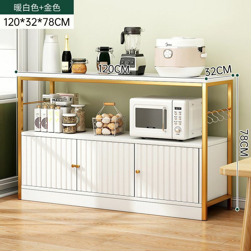 Kitchen rack floor-standing multi-layer microwave oven multi-function ...