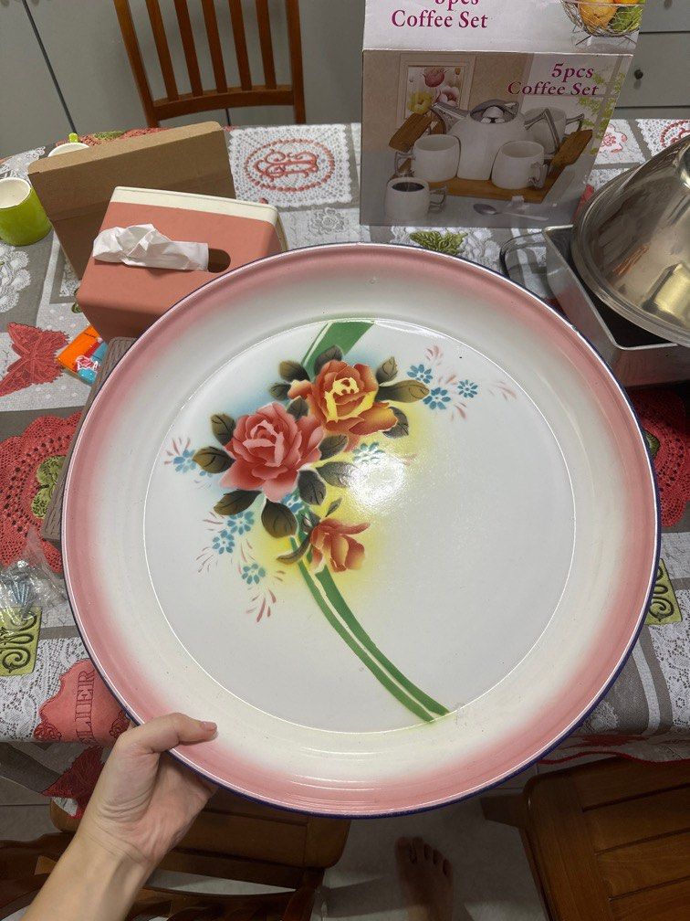 Large metal plate, Furniture & Home Living, Kitchenware & Tableware ...