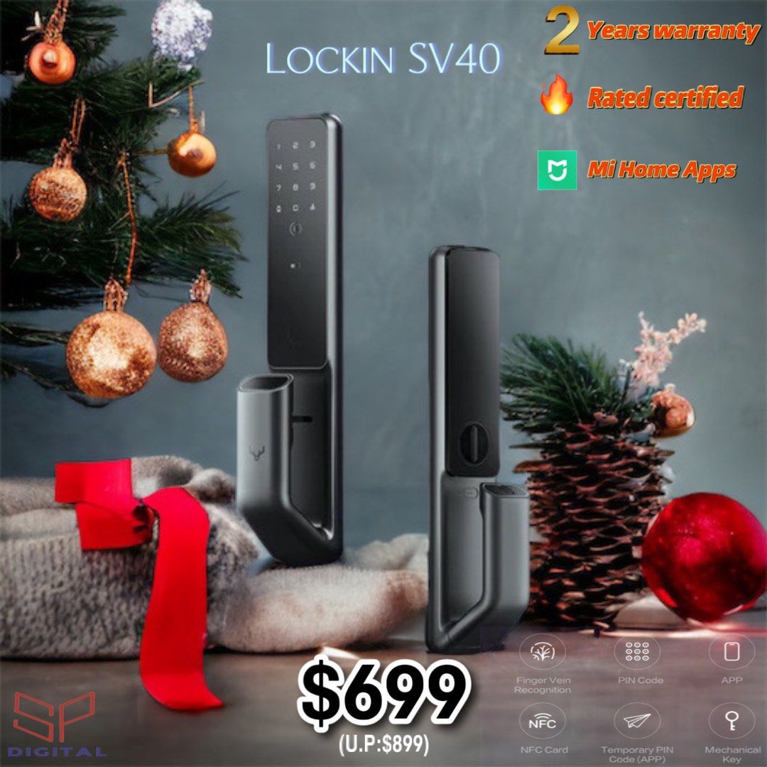 Lockin SV40 digital door lock with finger vein recognition , Furniture ...