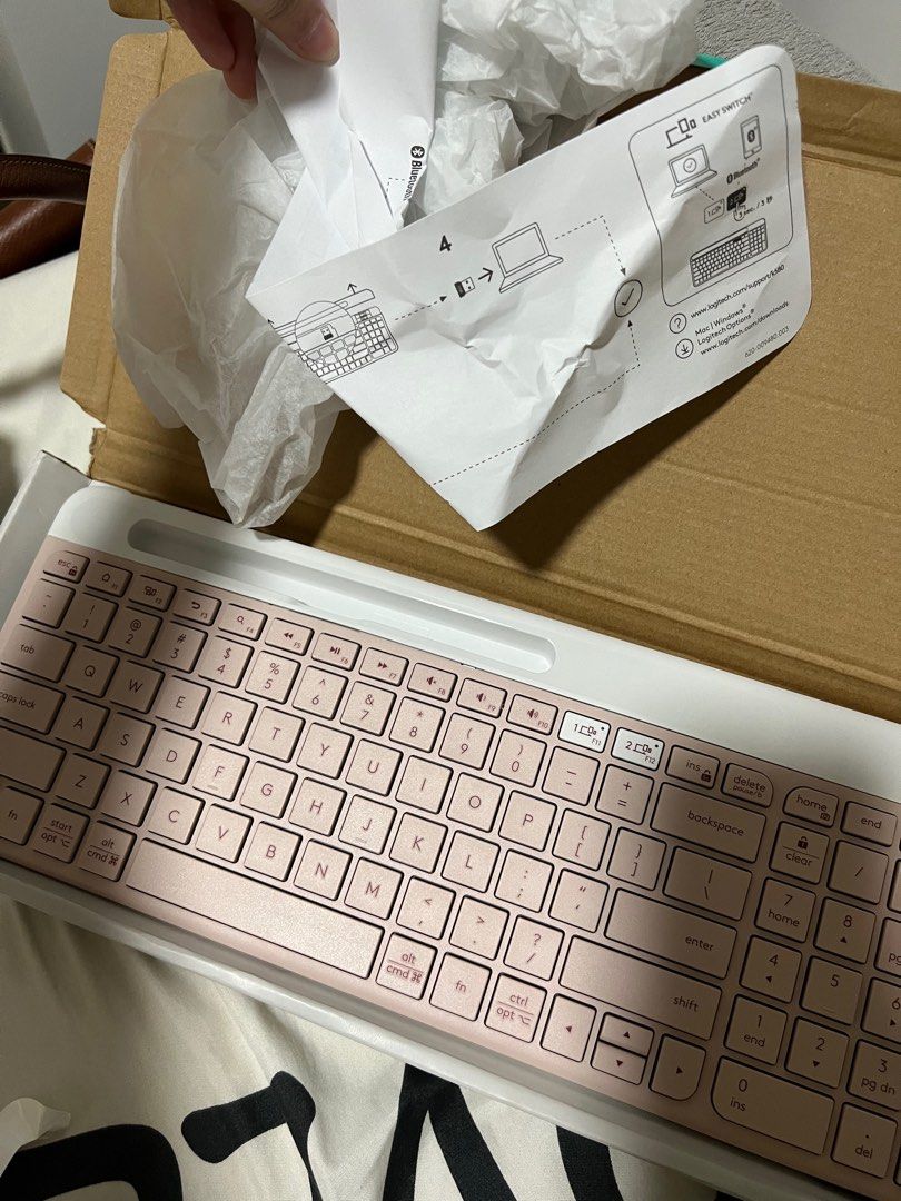 Logitech pink keyboard, Computers & Tech, Parts & Accessories, Computer ...