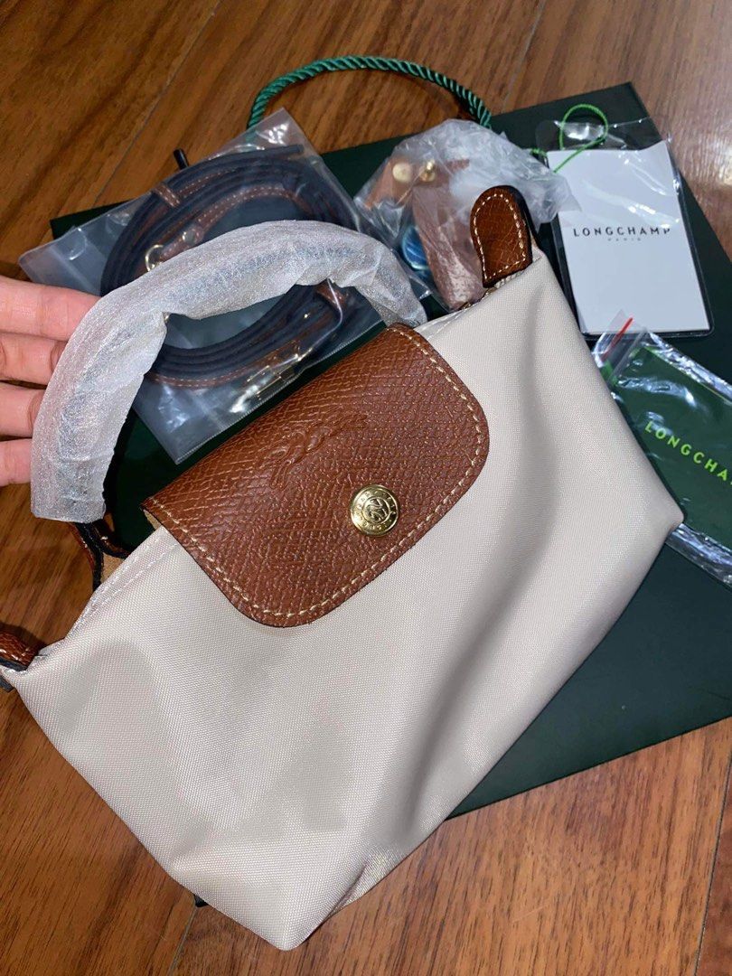 Longchamp Mini with Buckle (Cream), Women's Fashion, Bags & Wallets, Cross-body Bags on Carousell