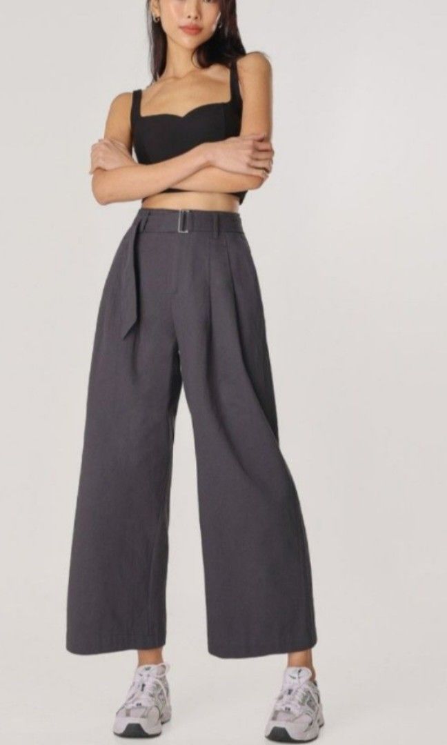 LOVET ELOY GRAPHITE GREY PANTS, Women's Fashion, Bottoms, Other Bottoms on Carousell