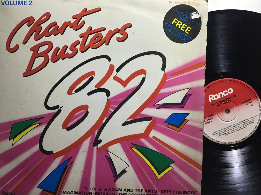 LP Chartbusters 1982 - Depeche Mode Bow Wow Wow Gary Numan Oxygen OOP ...