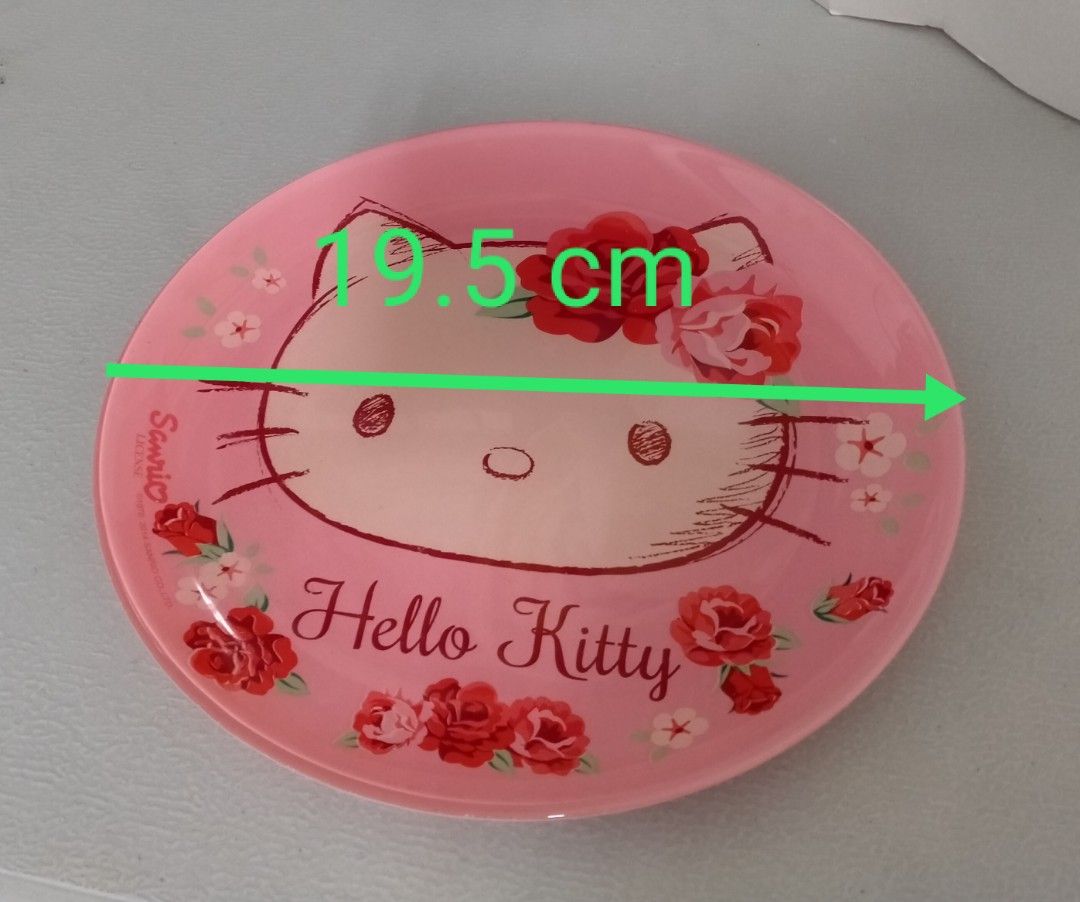Luminarc Hello Kitty Plate Collection 3pc set, Furniture & Home Living ...