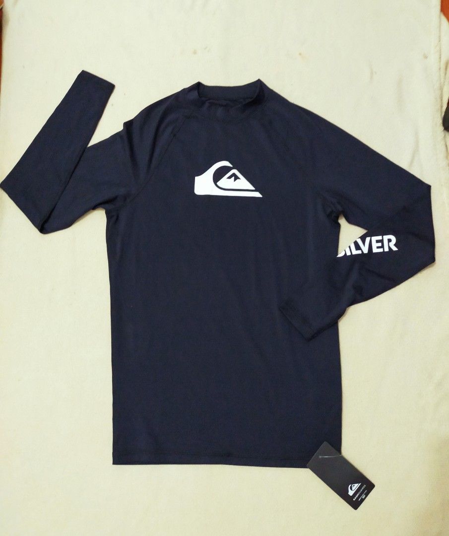 (M) QUICKSILVER MEN'S ALL TIME LONG SLEEVE RASHGUARD TOP, Men's Fashion ...