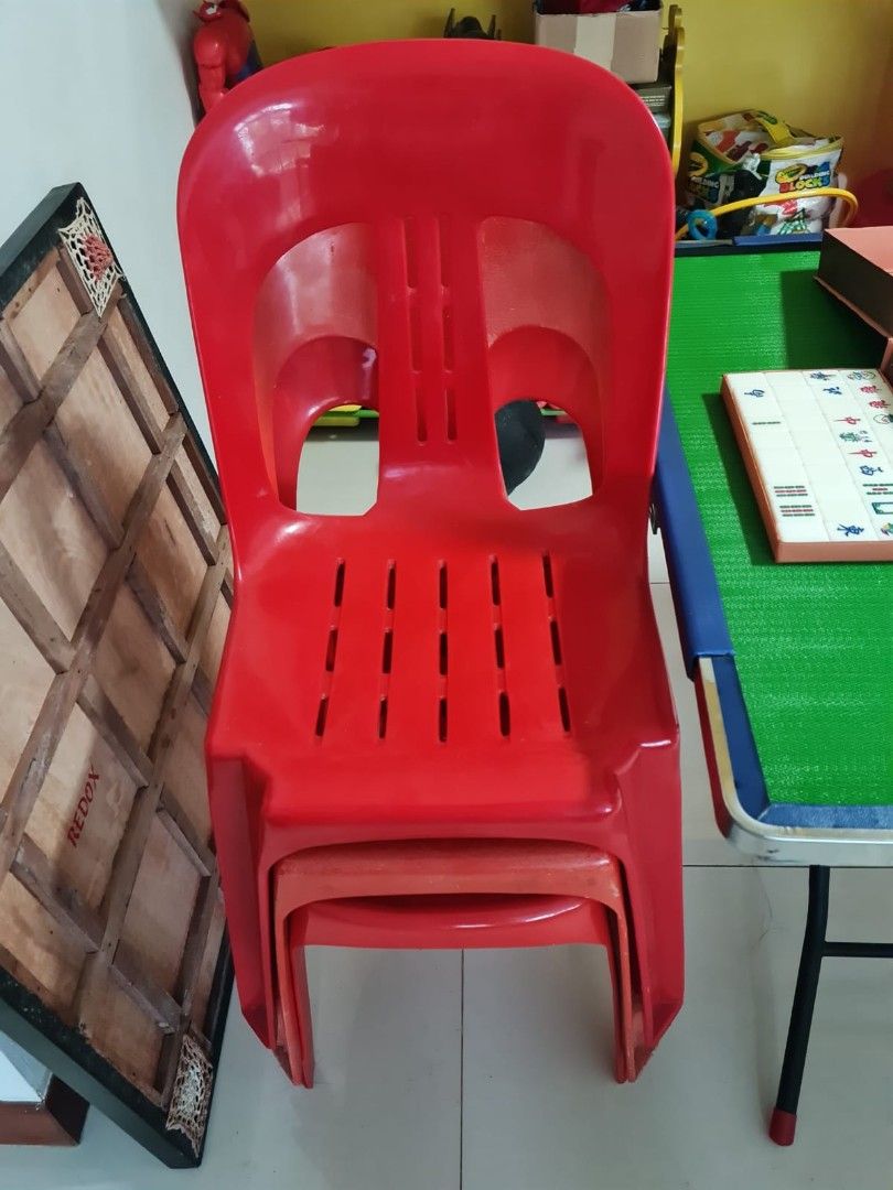 Mahjong set includes 3 chairs, tiles, table, Furniture & Home Living ...