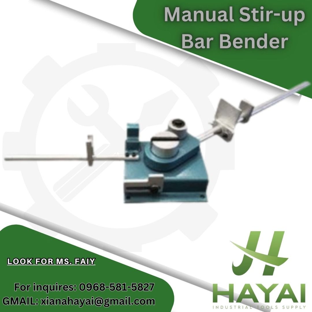 Manual Stir-up Bar Bender, Commercial & Industrial, Construction Tools ...