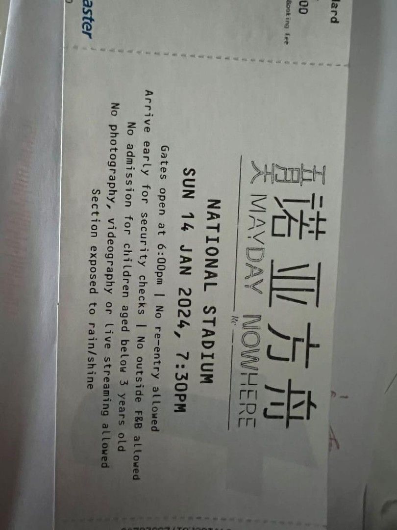 Mayday Nowhere- Live 2024 Singapore Tour, Tickets & Vouchers, Event ...