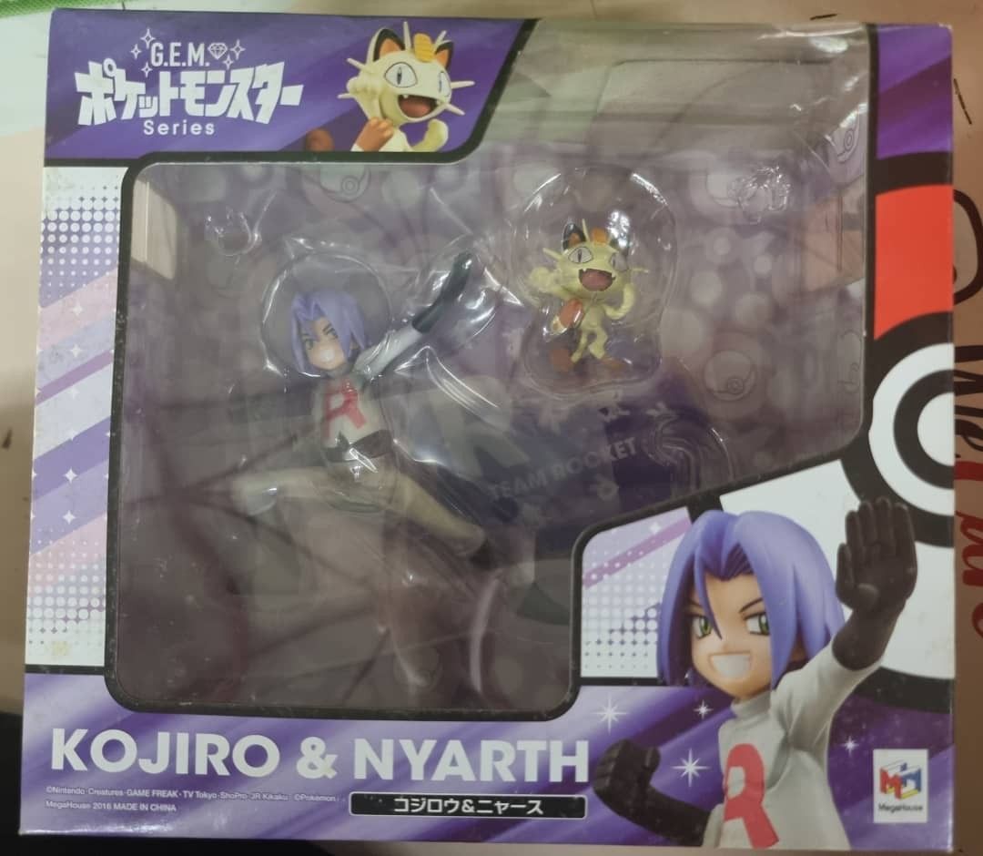 Megahouse Pokemon James Kojiro Meowth Nyarth G.E.M. Series Figure Team ...