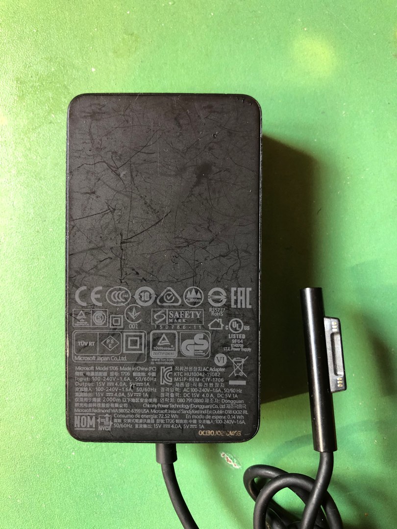 Microsoft Model 1706 65W for Surface Power Adapter Charger 充電器 火牛, 電腦 ...