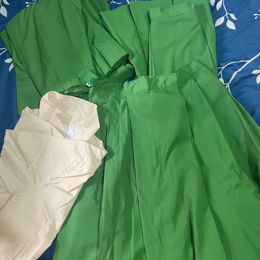 Miriam College Highschool Green and Tan Skirt Uniform, Women's Fashion ...