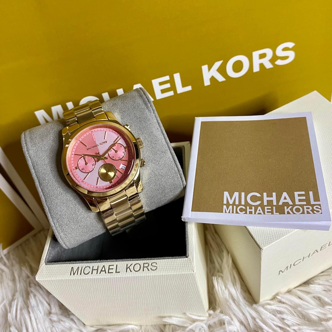 MK PINK DIAL WOMEN AUTHENTIC WATCH, Women's Fashion, Watches ...