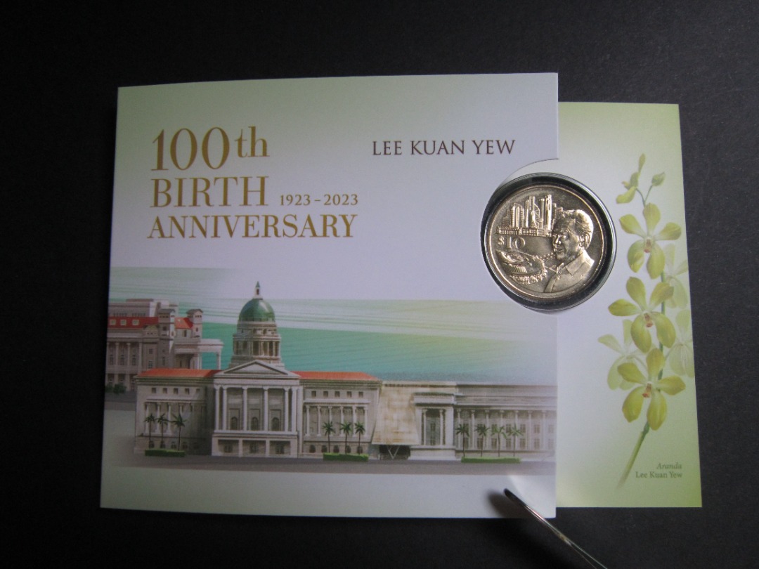 Mr Lee Kuan Yew LKY 100th Birth Anniversary $10 Coin with Folder ...