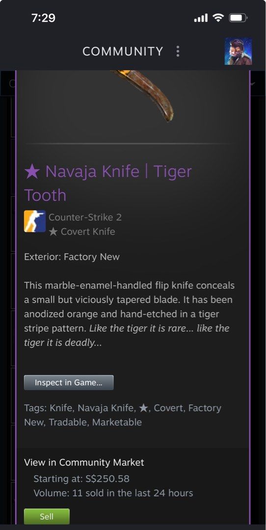 Navaja | Tiger Tooth FN. Cs2 CSGO, Video Gaming, Gaming Accessories, In ...