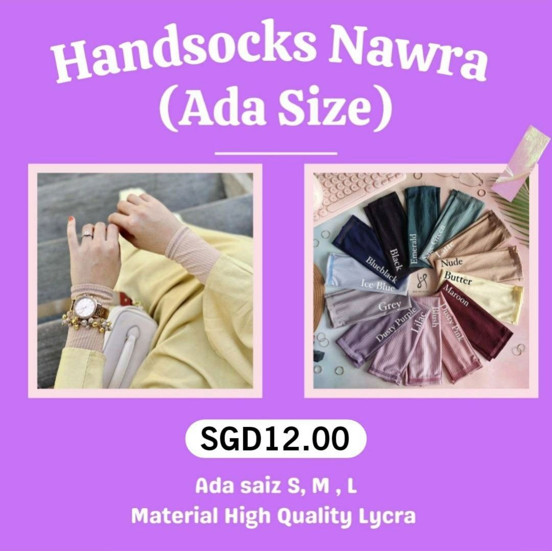 Nawra Handsocks, Women's Fashion, Muslimah Fashion, Accessories on ...