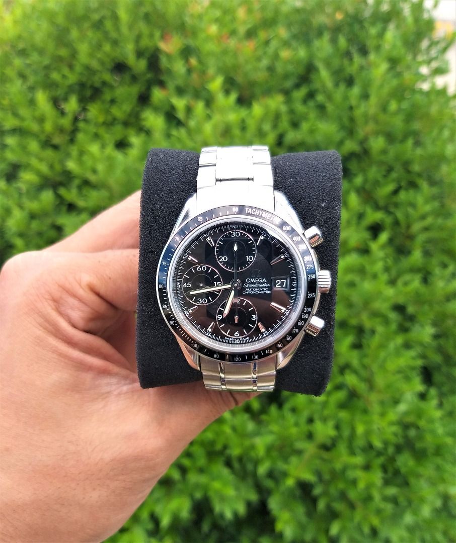 OMEGA SPEEDMASTER CHRONOGRAPH BLACK DIAL, Luxury, Watches on Carousell
