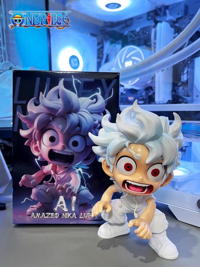 One Piece AI Surprised Nika Luffy Figure Q Version, Hobbies & Toys, Toys & Games on Carousell